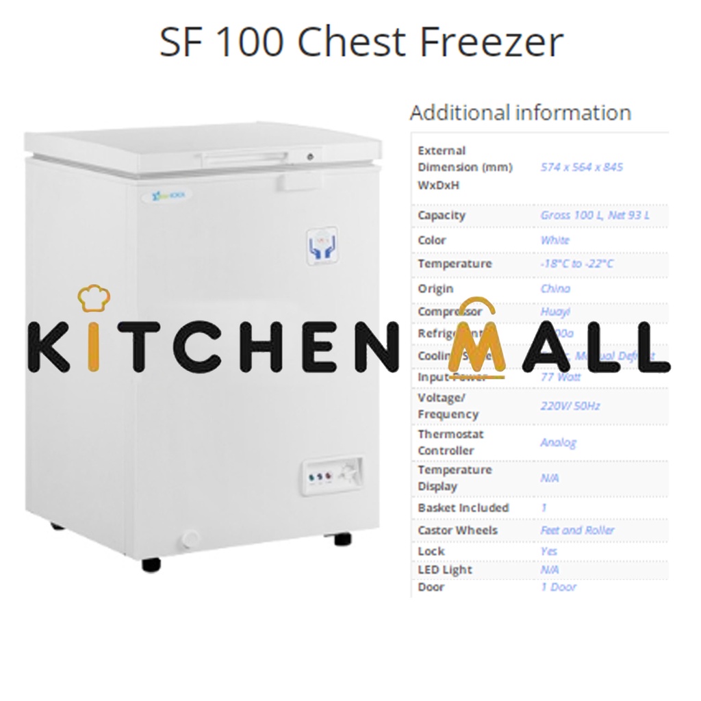 Jual Starcool SF 100 SF-100 SF100 Chest Freezer Box Pendingin Pintu Solid Low Watt 93 L | Shopee ...