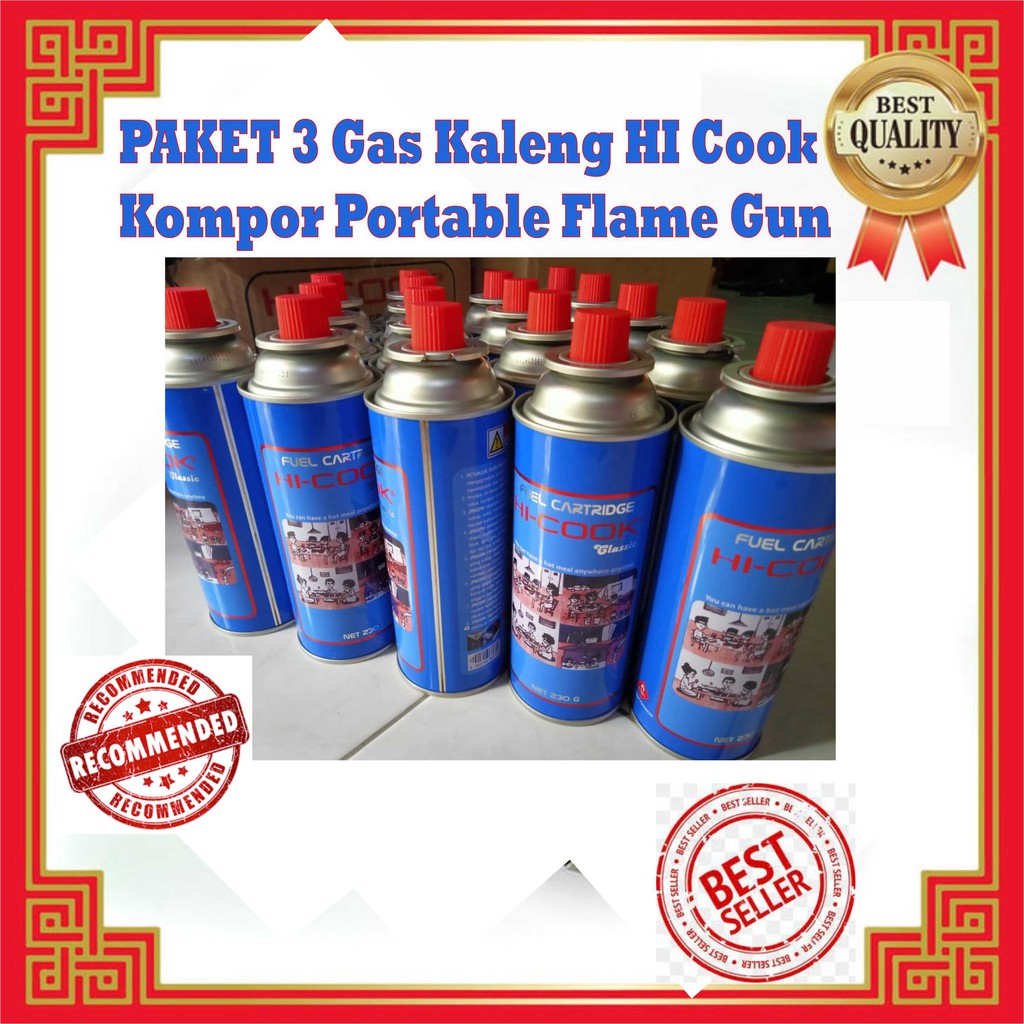 Jual TERMURAH HI COOK GAS PORTABLE 230 GR REFILL| GAS KALENG SIAP PAKAI ...