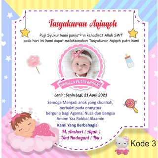 Jual KARTU UCAPAN AQIQAH - SAMIR DUS BERKAT - AQIQOH - LAHIRAN | Shopee ...