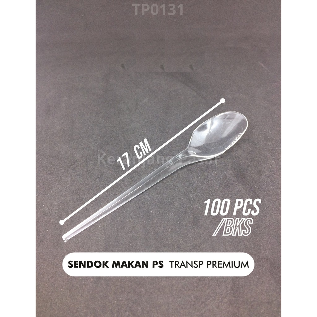 Jual Sendok Makan Plastik Transparan Ps Premium Victory (100pcs ...