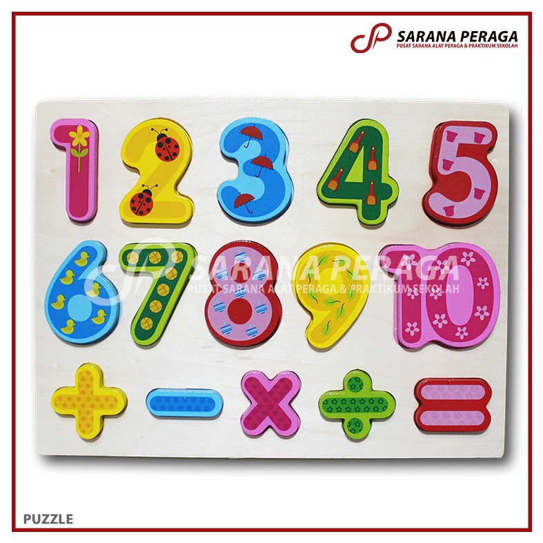 Jual SaranaPeraga - Chunky Puzzle Huruf Angka Hewan 3D / Puzzle Timbul ...