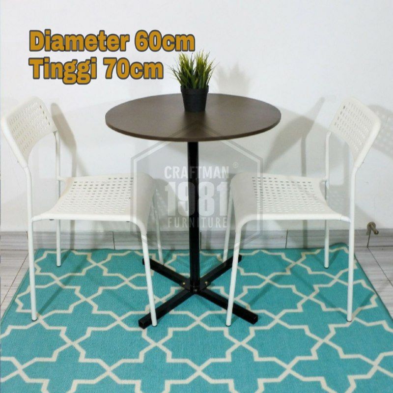 Jual MEJA BULAT CAFE D' 60cm MEJA RUMAH MAKAN RESTO MINIMALIS FURNITURE ...