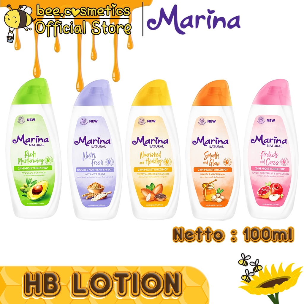 Jual MARINA BODY LOTION NATURAL SERIES 100ML ( NOURISHED / NUTRI FRESH ...
