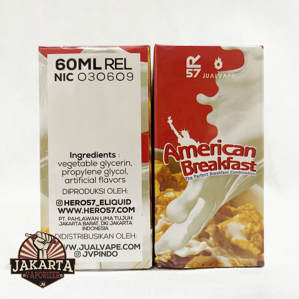 Jual AMERICAN BREAKFAST V1 CEREAL OAT MILK 60ML 3MG 6MG BY HERO57 X ...