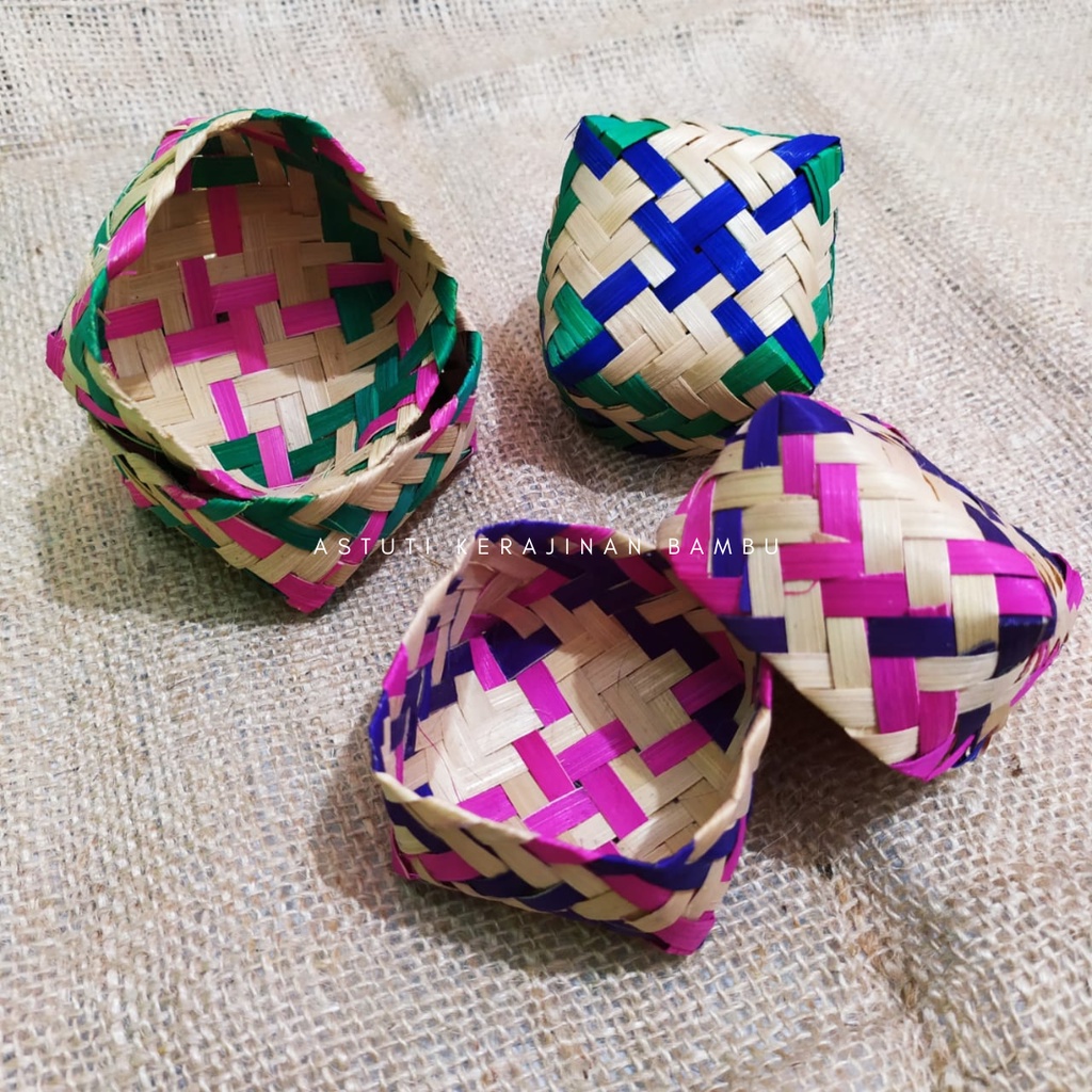 Jual Besek Mini Belang 5 x 5 cm/besek souvenir/ besek hias/ besek mini ...