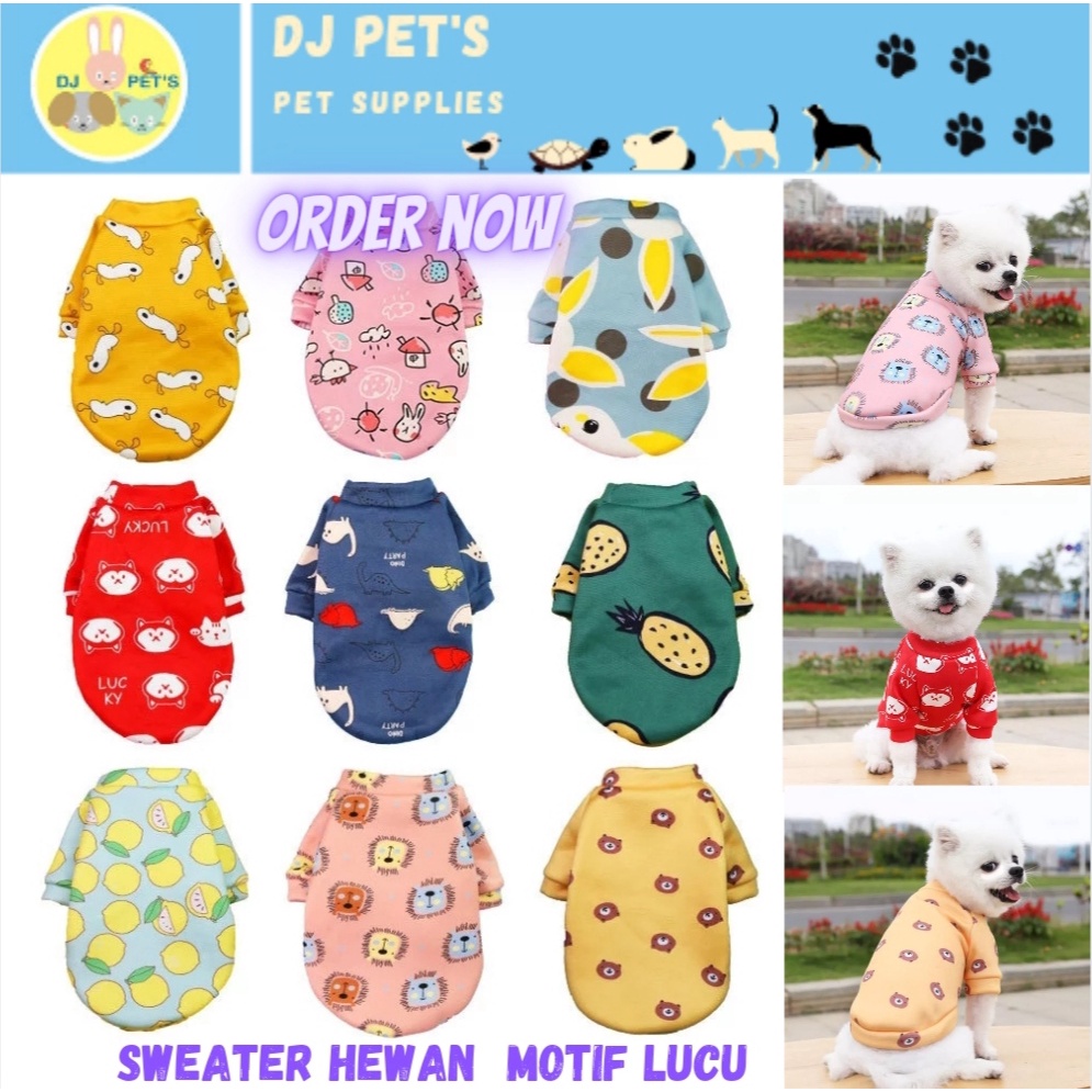 Jual baju anjing dan baju kucing baju hewan sweater anjing dan kucing SWE05 | Shopee Indonesia