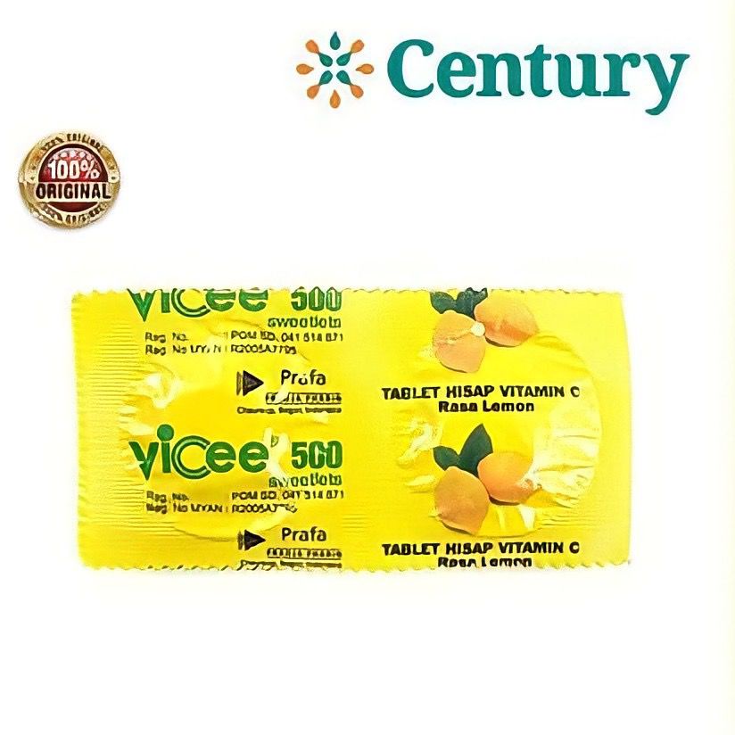 Jual Vicee Lemon 1 strip isi 2 Tablet / Tablet Hisap Vitamin C / Rasa ...