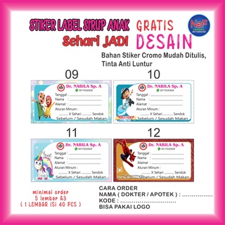 Jual Label obat syrup / Etiket obat syrup / Stiker label obat / Stiker ...