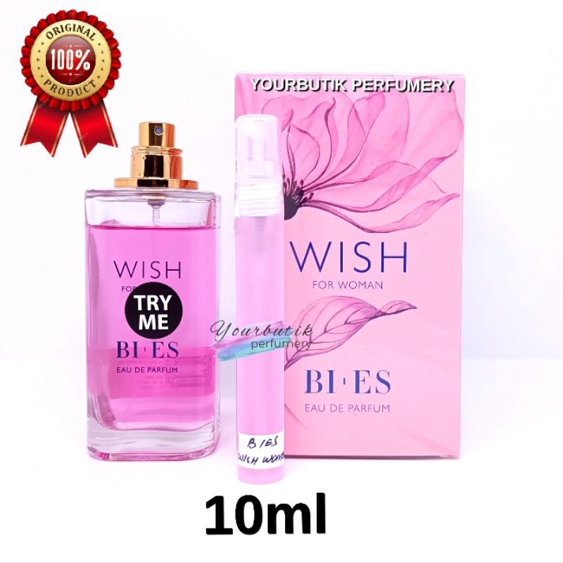 Jual Bi Es Wish Women Sample Size EDP 10ml | Shopee Indonesia