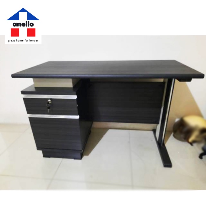 Jual Meja kerja kantor minimalis Heidy warna walnut putih ukuran 120 ...