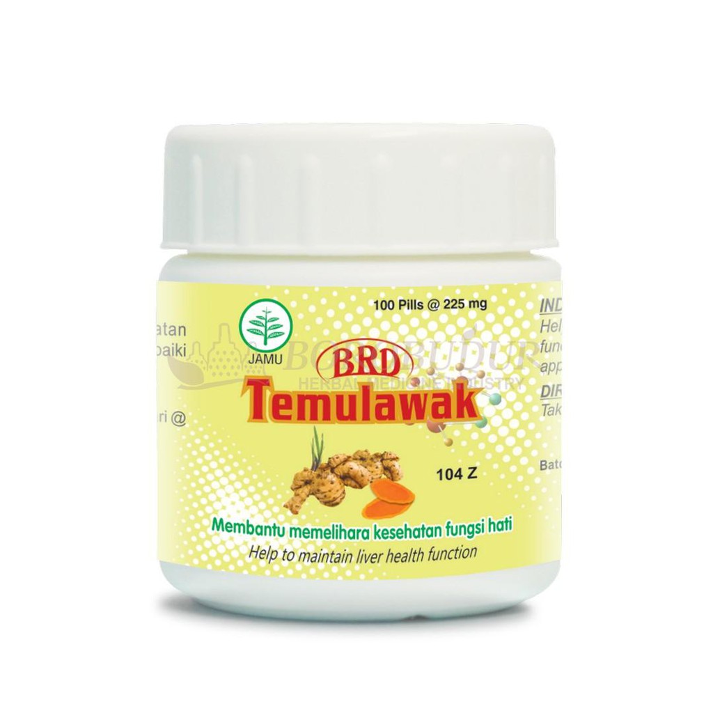 Jual TEMULAWAK Botol 100 PIL BOROBUDUR - Memelihara Kesehatan Fungsi ...