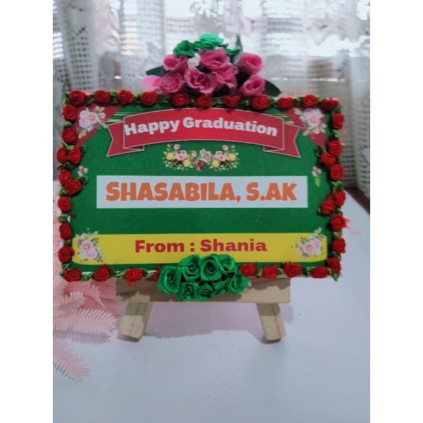 Jual Papan Bunga Mini Wisuda Graduation Karangan Bunga Birthday ...