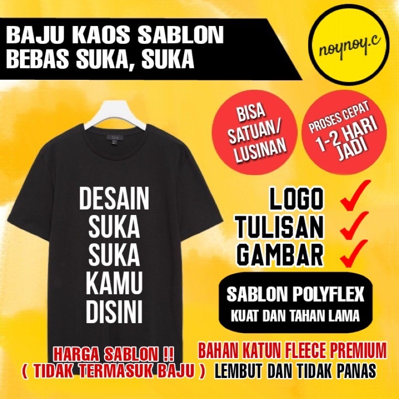 Jual BIAYA REQUEST CUSTOM SABLON POLYFLEX ( TANPA BAJU ) BACA DULU BARU ORDER | Shopee Indonesia