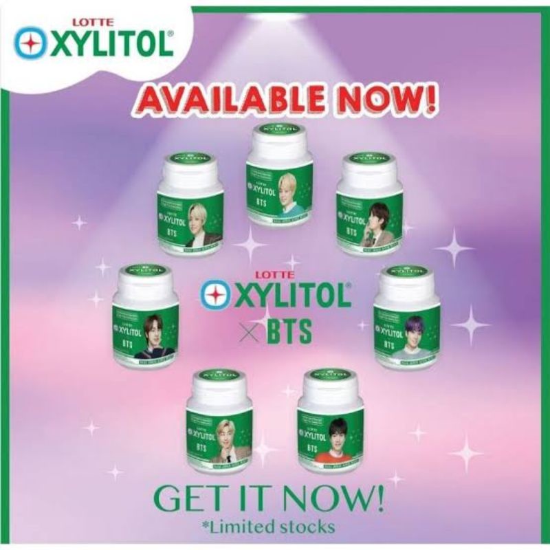 Jual LOTTE XYLITOL X BTS / PERMEN KARET BTS KOREA BANGTAN RM JIN SUGA ...