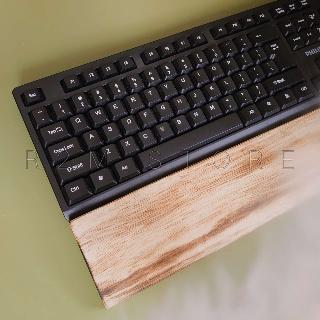 Jual ALAS KEYBOARD KAYU / WOODEN WRIST REST FOR KEYBOARD / SANDARAN ...