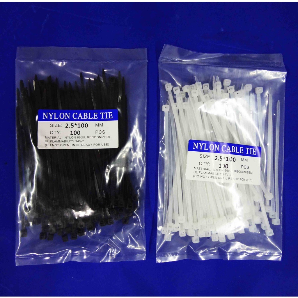 Jual Cable Ties 10Cm Tie Kabel 2,5 x 100mm, Isi 100Pcs | Shopee Indonesia