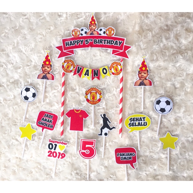 Jual Topper Cake MU/Hiasan Kue/Bebas Request/Semua Tema Bisa | Shopee ...