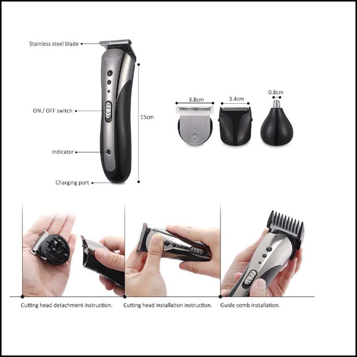 Jual Mesin Cukur Kemei Km-1407 Clipper 3 In1 Alat Cukur Rambut Charger | Shopee Indonesia