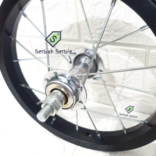 Jual VELG RIMS SEPEDA 12" HITAM TEBAL RODA 12 INCH ALLOY WHEELS SET ...