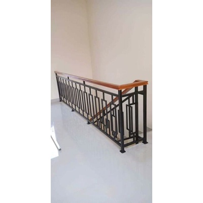 Jual Railing Tangga / Rail Tangga Besi Handle Kayu | Shopee Indonesia