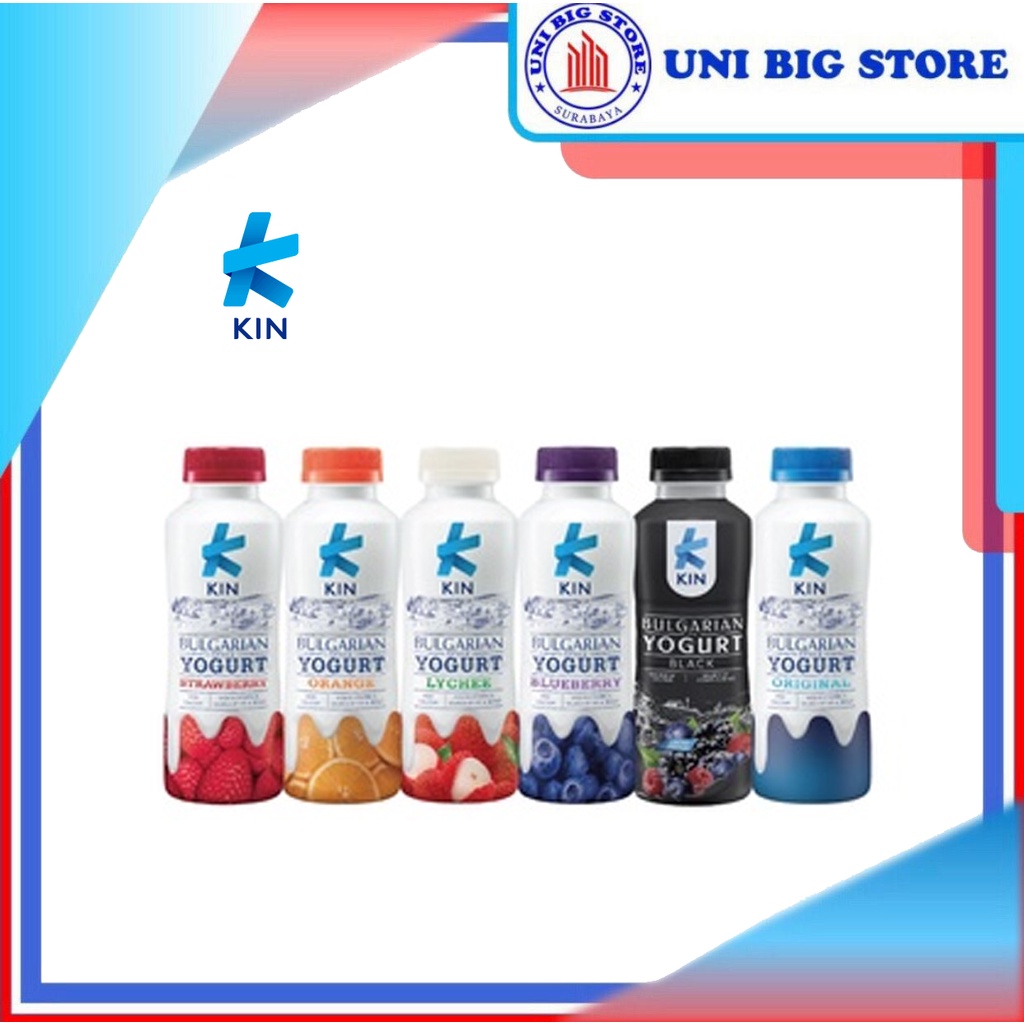 Jual Kin Bulgarian Yoghurt Black Original Leci Blueberry Strawberry Orange 200 ml | Shopee Indonesia