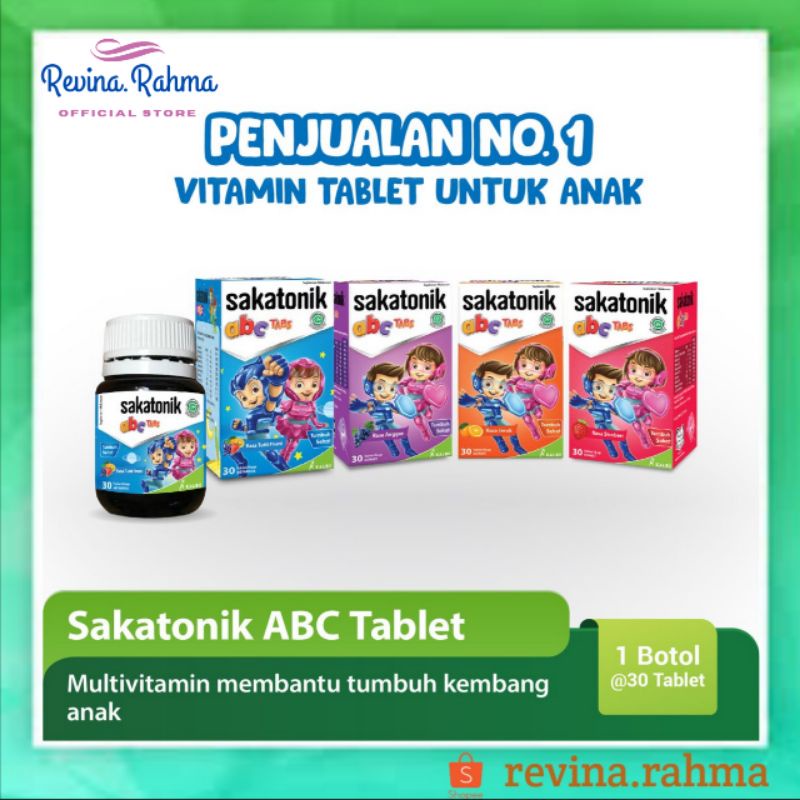 Jual Sakatonik ABC tablet hisap isi 30 tablet Vitamin anak untuk daya ...