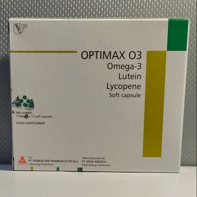 Jual Optimax O3 isi 30 kapsul - suplemen kesehatan mata Indonesia ...