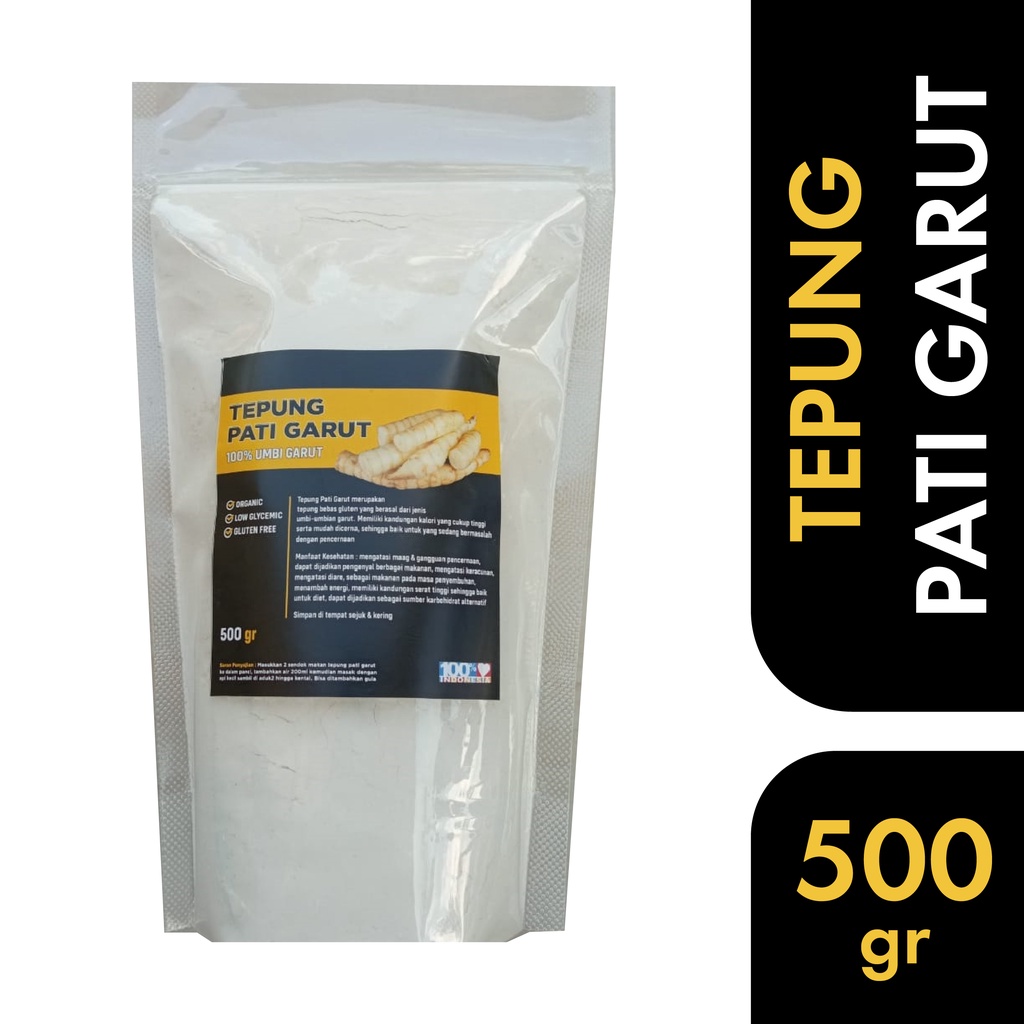 Jual Tepung Garut Pati Irut Angkrik Klerut Ararut 500 gr | Shopee Indonesia