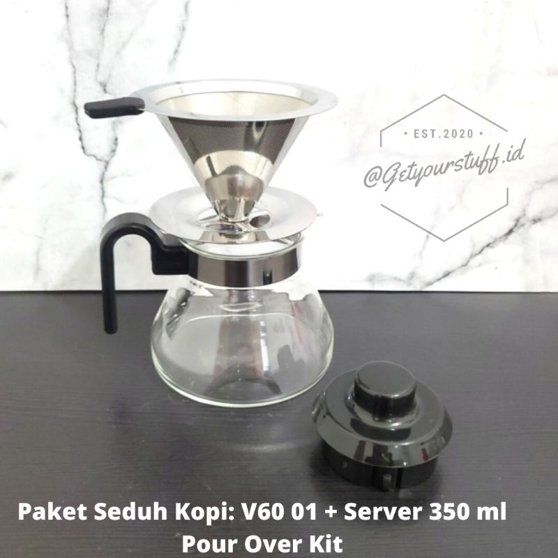 Jual Paket Seduh Kopi V60 01 dan Server 350 ml | Shopee Indonesia