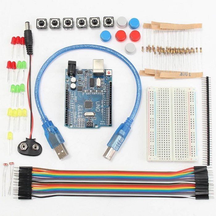 Jual Unik Basic Starter Kit Arduino - UNO R3 Compatible Paket minimalis ...