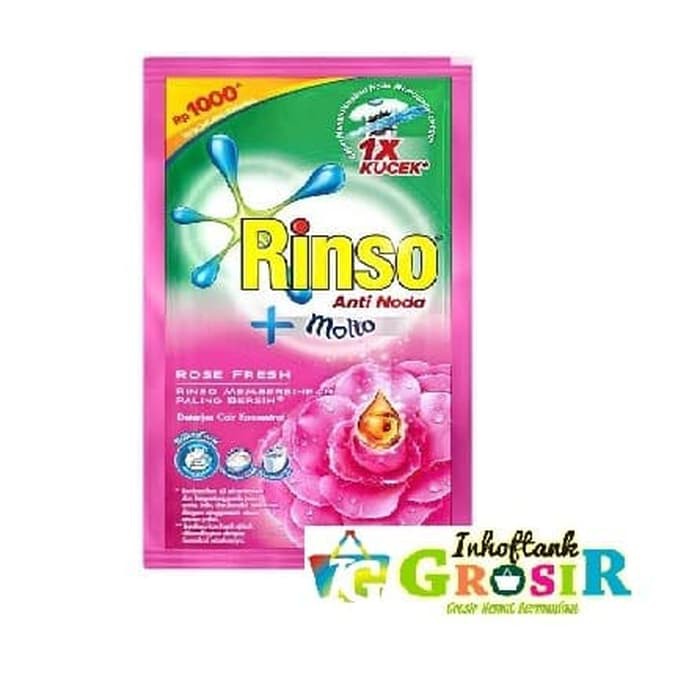 Rinso Molto Deterjen Cair Rose Fresh renceng (isi 6pcs) | Shopee Indonesia