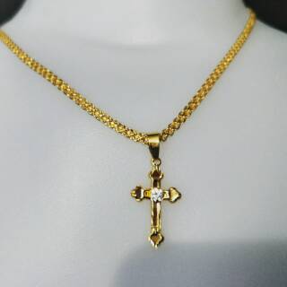 Jual Paket kalung emas asli kadar 700 model salib Indonesia|Shopee ...