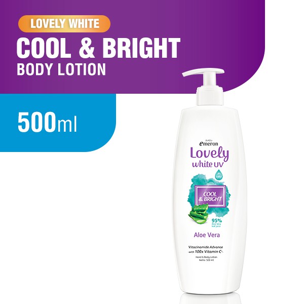 Emeron Lovely White UV Cool & Bright Body Lotion 500ml | Shopee Indonesia