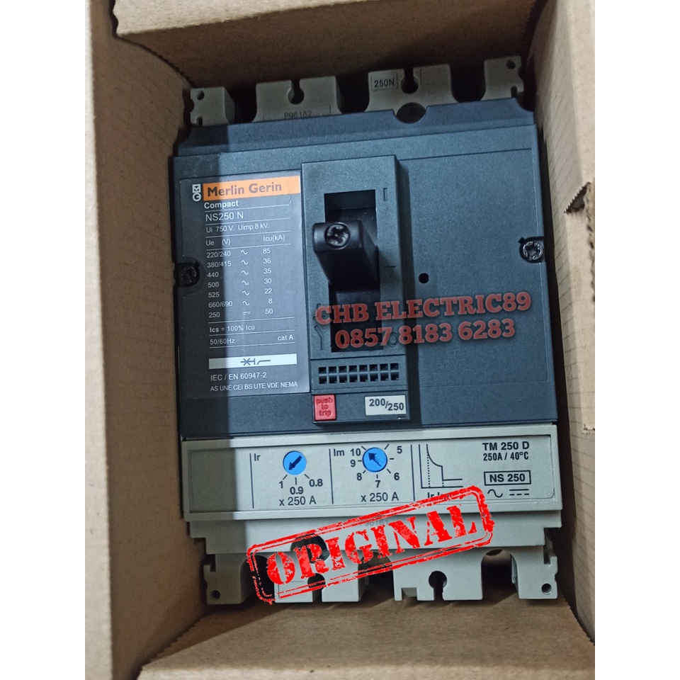 Jual Mccb / Breaker Merlin Gerin NS250N 3P 200A || 250A Original Murah ...