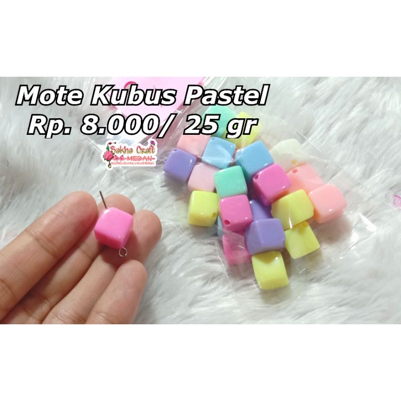 Jual Mote Kubus PASTEL / 25 gr (Bahan Craft Medan) | Shopee Indonesia