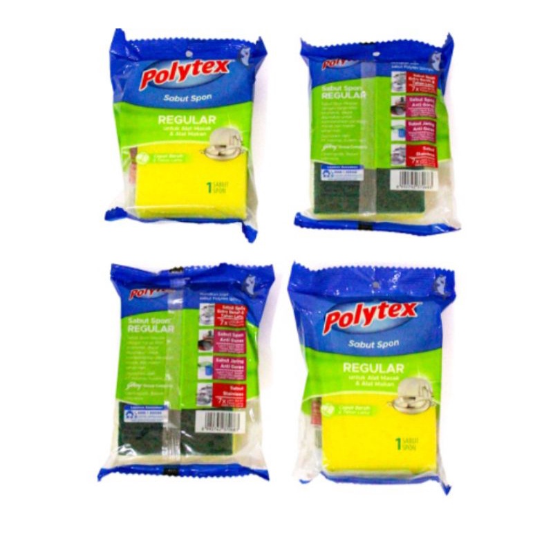 Jual Polytex Sabut Spon Cuci piring reguler 2in1 | Shopee Indonesia
