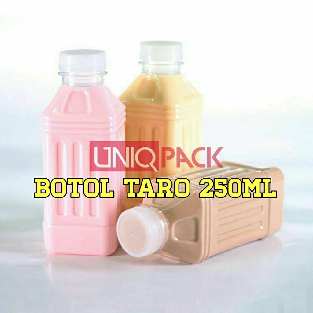 Jual [Isi 100] Botol Plastik Taro 250ml/ Botol Minuman PET | Shopee ...