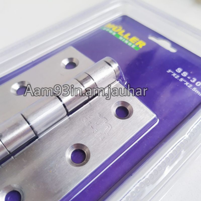 Jual Engsel Jendela MULLER Lobang 3 inch x 2,5" MULER pintu Stainless ...