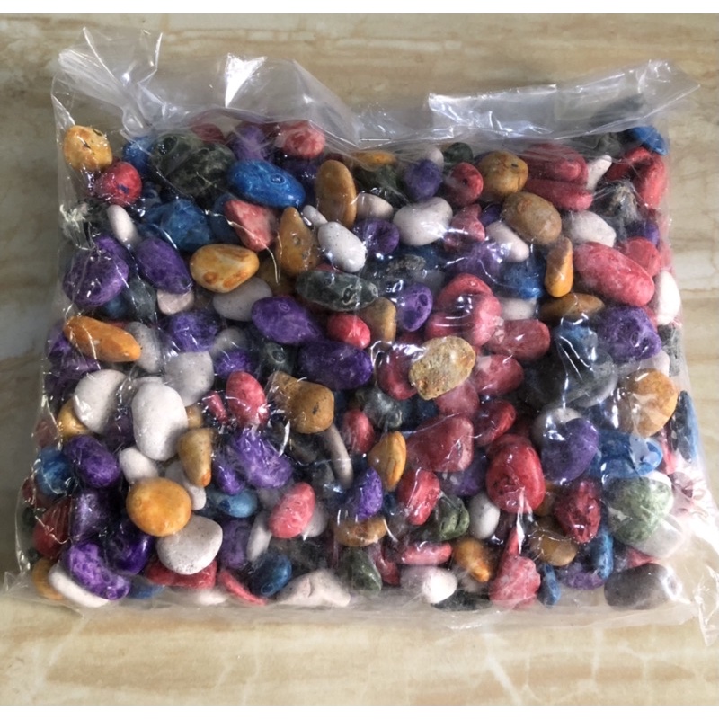 Jual Batu Hias Warna +- 400 Gram / Batu Warna Aquarium / Akuarium ...