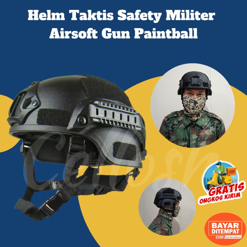 Jual Helm Taktis Tentara TNI Polisi Militer Safety Militer Tactical ...