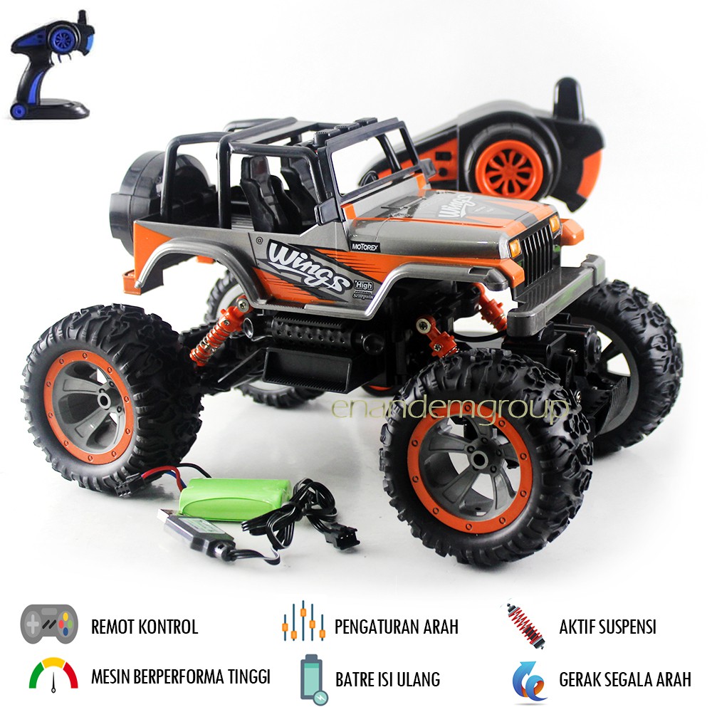 Jual Mainan Mobil Remot Kontrol RC Offroad 4WD Buggy 2,4GHZ (Ukuran Besar) | Shopee Indonesia