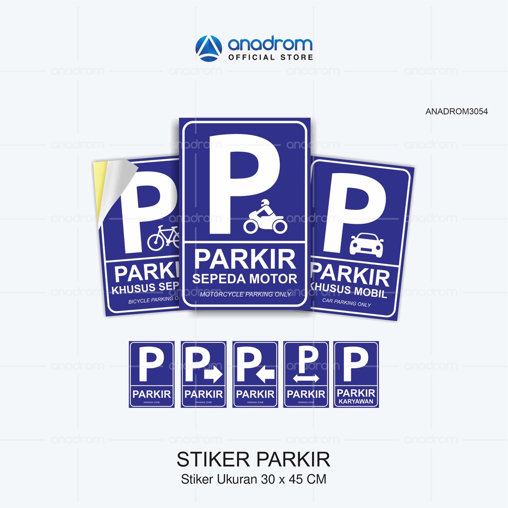 Jual Stiker Parkir Area 30x45CM | Parking Zone | Anadrom 3054 | Shopee ...