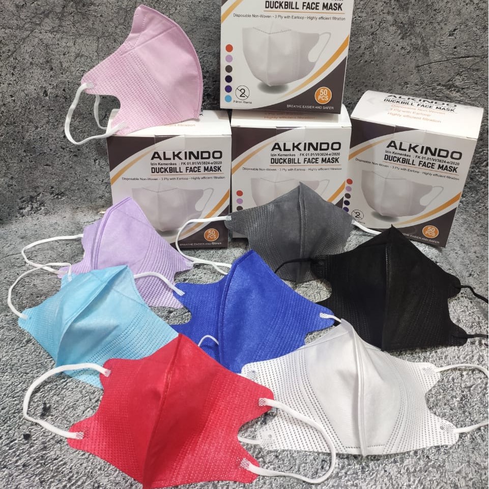 DUCKBILL ALKINDO MASKER FACE MASK DUCKBILL DEWASA1 BOX 50PCS WARNA ... DUCKBILL ALKINDO MASKER FACE MASK DUCKBILL DEWASA1 BOX 50PCS WARNA ...
