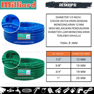 Jual SELANG AIR MILLIARD DOF 1/2 INCHI ( HARGA PERMETER ) Indonesia|Shopee Indonesia