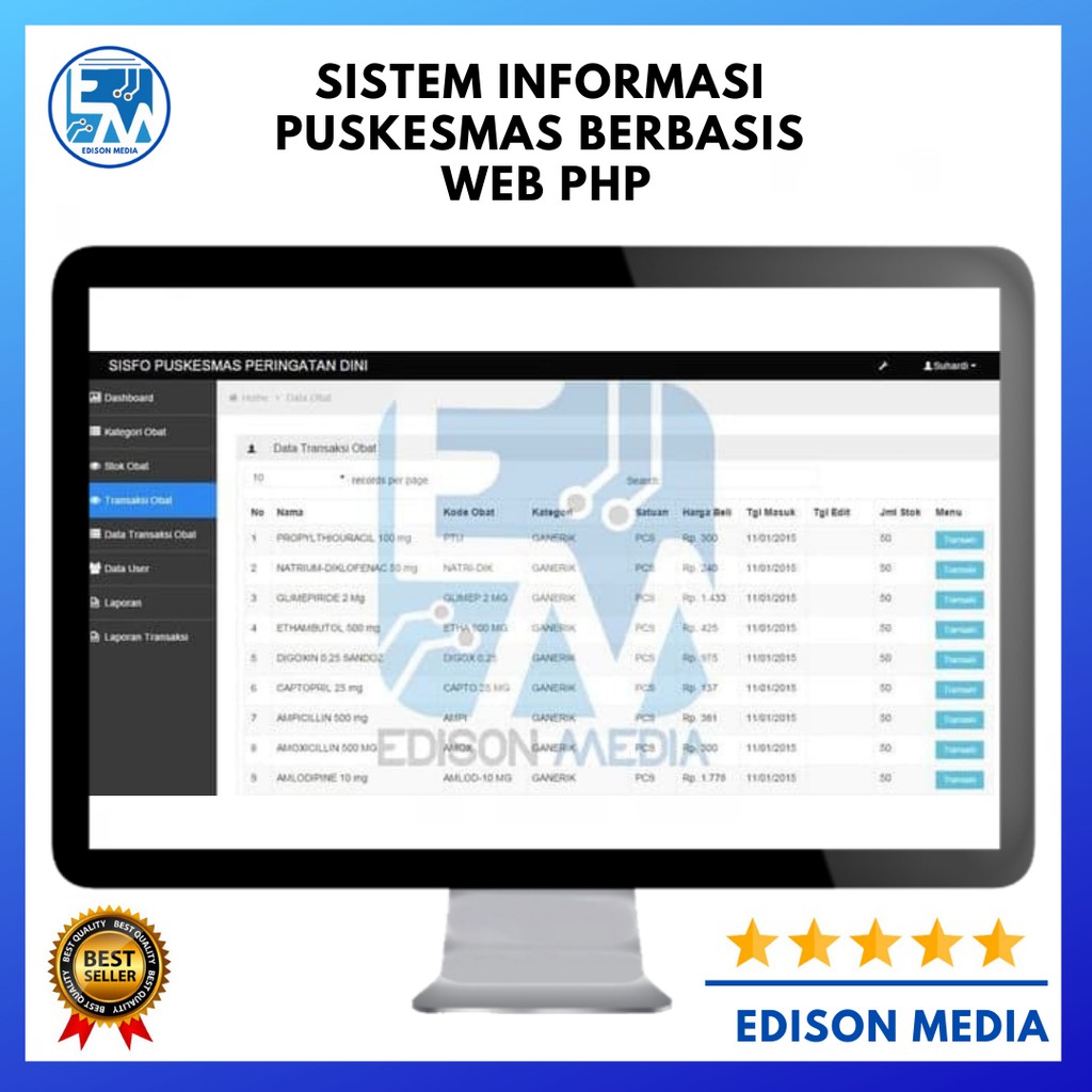 Jual Sistem Informasi Puskesmas Berbasis Web PHP Indonesia|Shopee Indonesia
