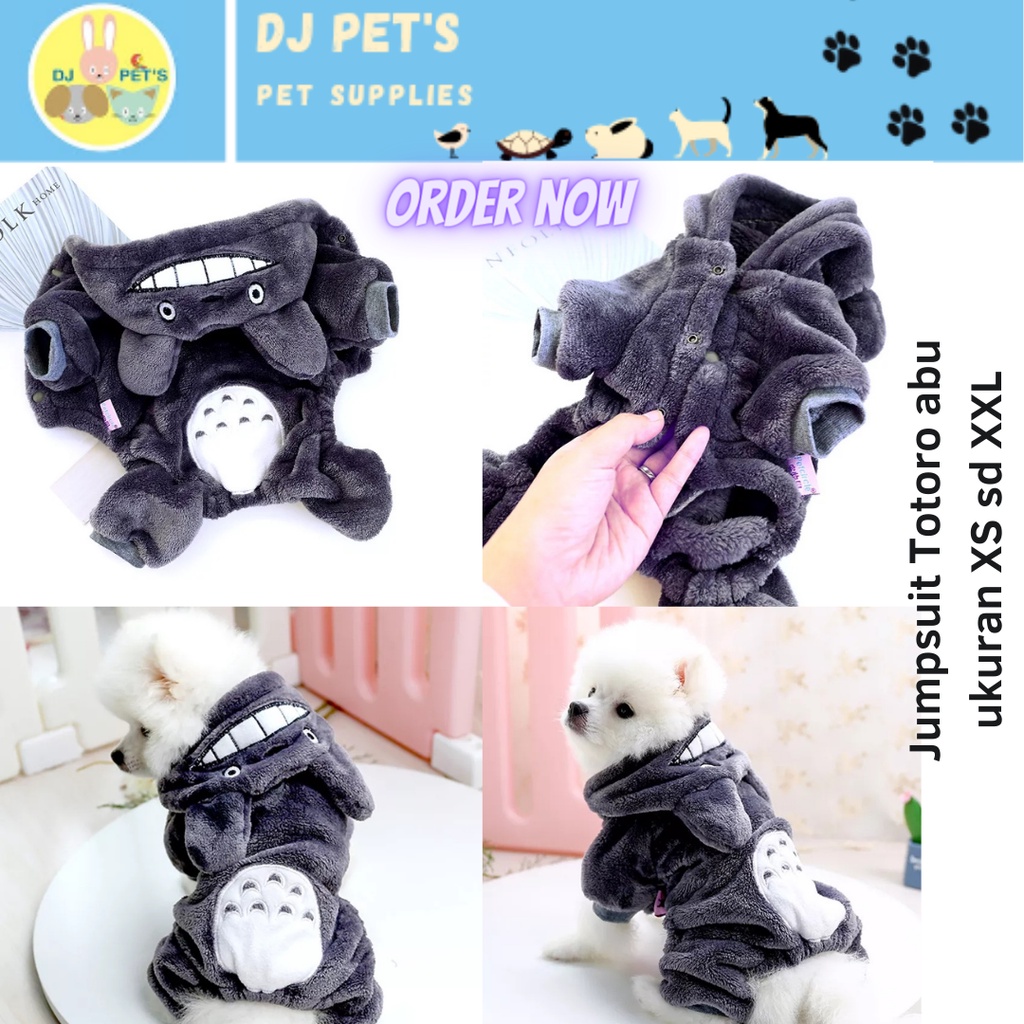 Jual Baju anjing dan baju kucing baju hewan jumpsuit totoro premium PET3052 | Shopee Indonesia