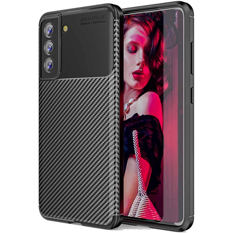 Jual Carbon II TPU Case Samsung Galaxy S21 FE 5G - Casing Black Soft ...