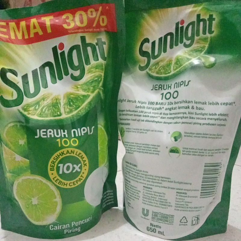 Jual SUNLIGHT Sabun Cuci Piring Jeruk Nipis 650ml | Shopee Indonesia