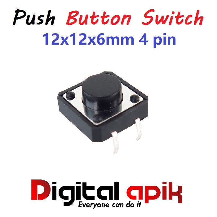 Jual Push Button Switch 12x12 mm Tombol Saklar 12x12x6mm 12x12mm ...