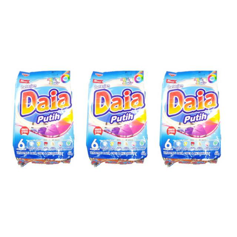 Jual Daia Deterjen Bubuk Putih 3 x 800 gr | Shopee Indonesia